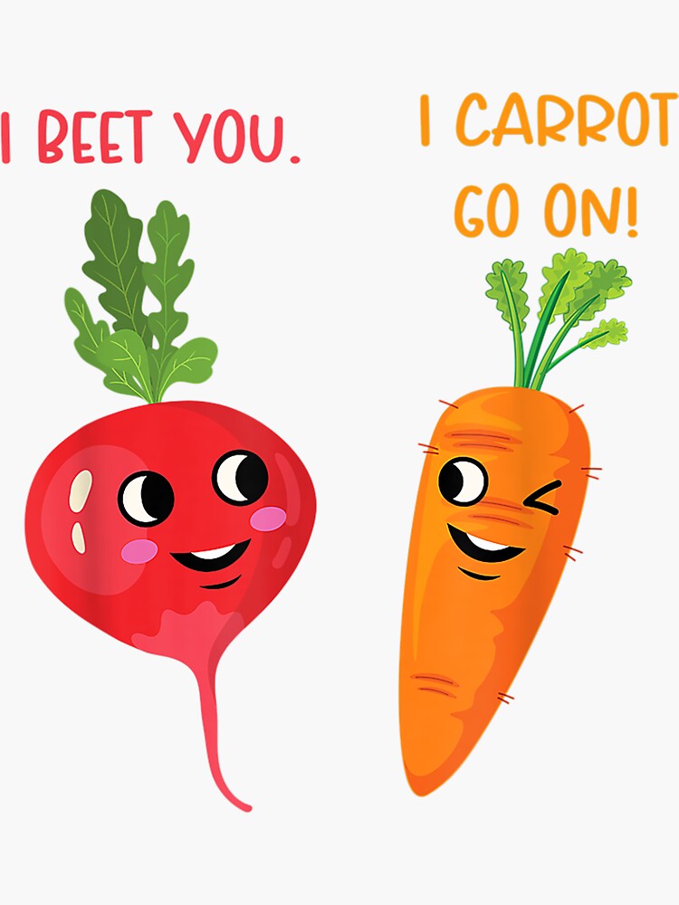 " Carrot Beet Go Funny Radish Beetroot Pun" Sticker for Sale by ...