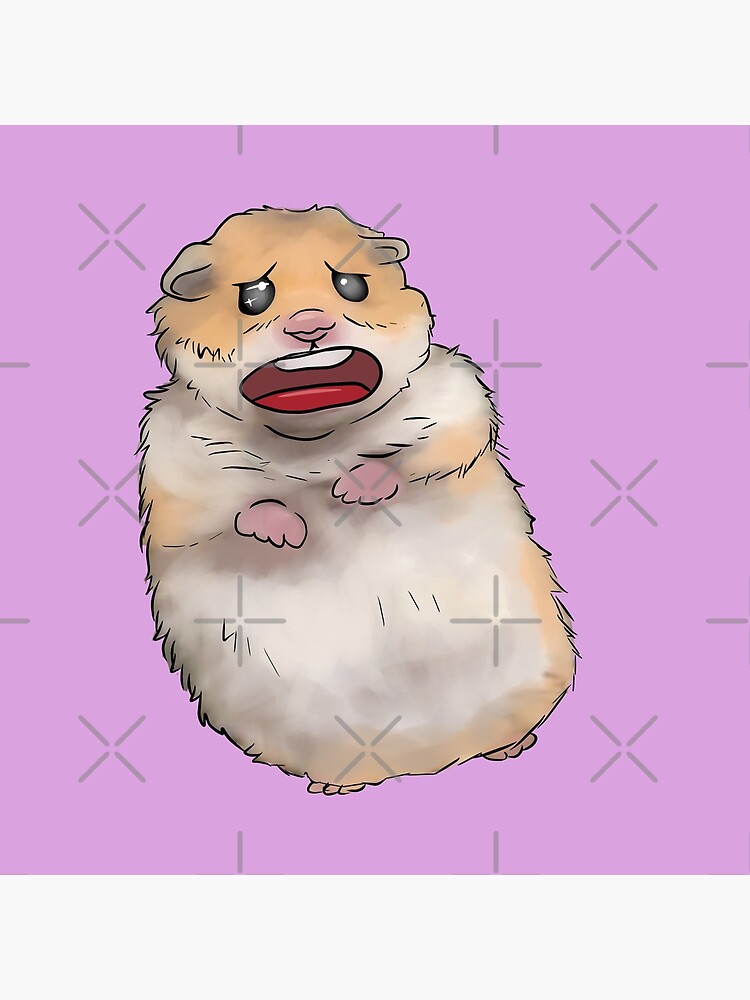 "blurry scared hamster meme" Art Print by fairyyfacee | Redbubble