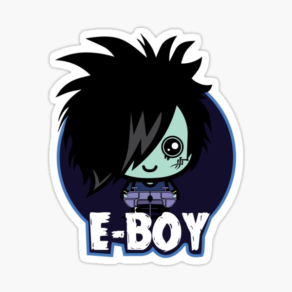"Cute E-Boy Illustration" Sticker for Sale by WilliamByte | Redbubble