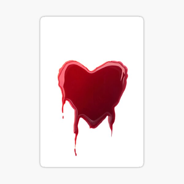"Dripping Heart Shape" Sticker for Sale by uniquelight | Redbubble