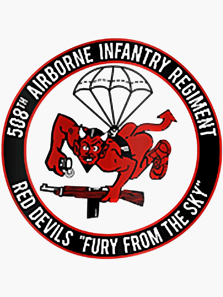 "508th Airborne Infantry Regiment Veteran Paratrooper Gift" Sticker for Sale by LouveniaClay ...