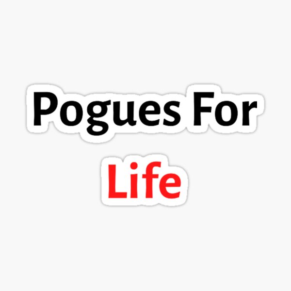 "pogues for life" Sticker for Sale by victoriailus | Redbubble