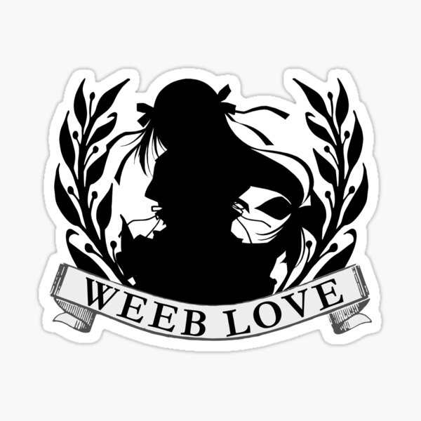 "Weeb Love - Black" Sticker for Sale by dsgcreations | Redbubble