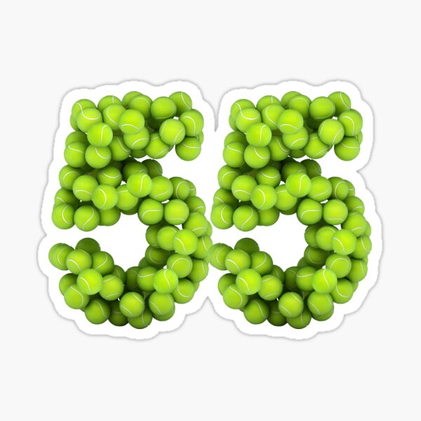 "Tennis Player Number 55 - Tennis Sports fifty-five Game Set Match 55 ...