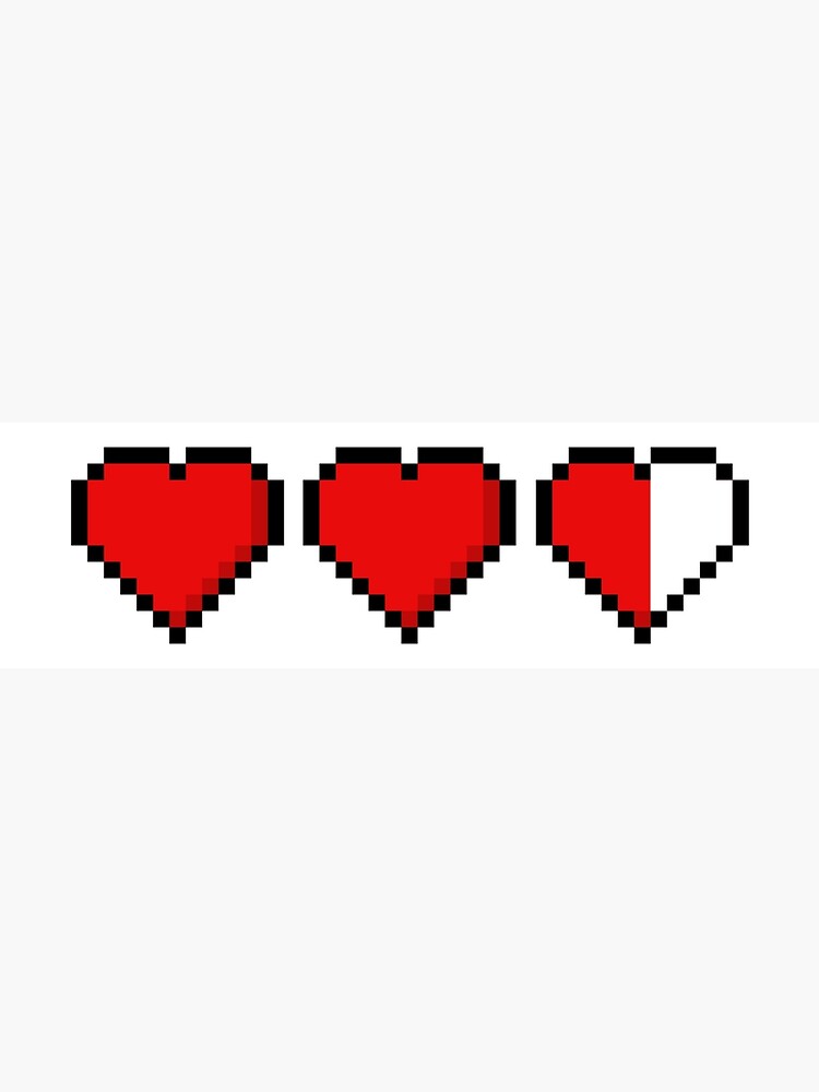 "Two and a Half 8-Bit Hearts" Art Print by BasedPutnam | Redbubble