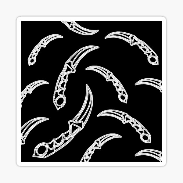 "Karambit pattern - case" Sticker for Sale by BandEllington | Redbubble