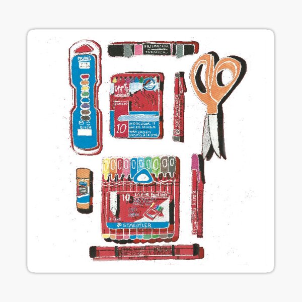 "Art Supplies" Sticker by Allisonmkelly | Redbubble