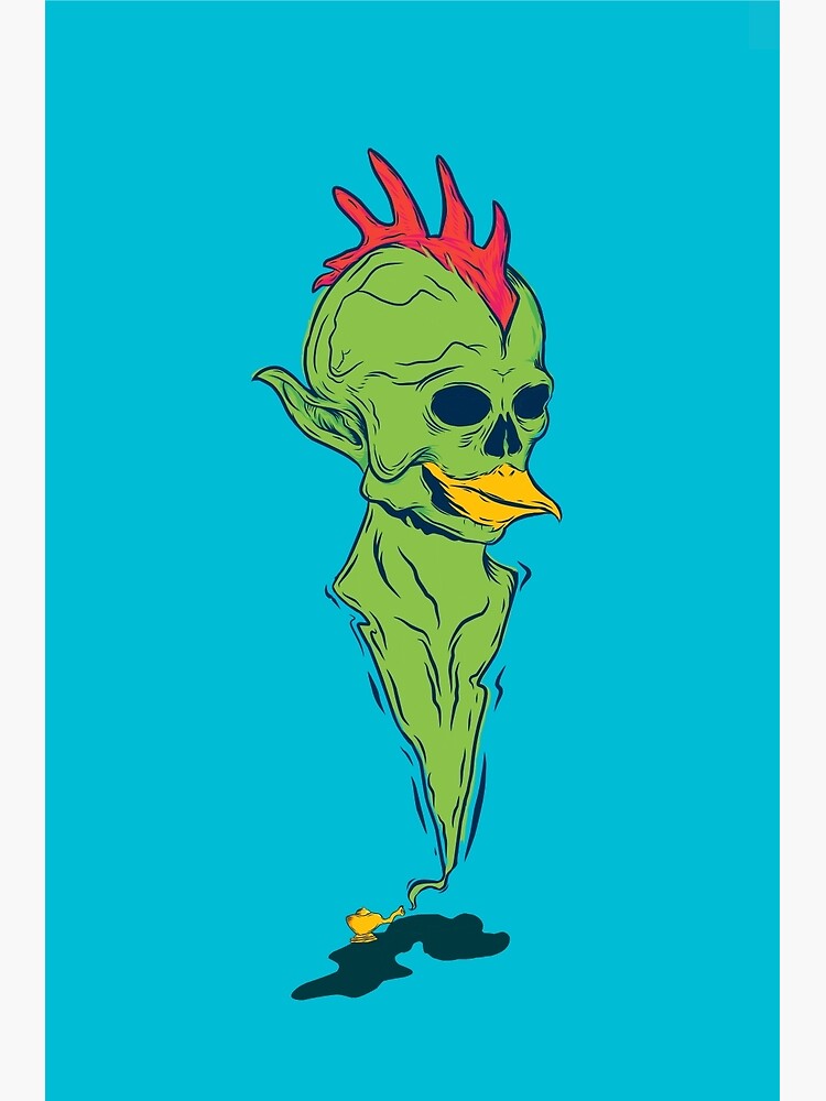 "Green goblin chicken genie" Poster by Isvaradesign | Redbubble