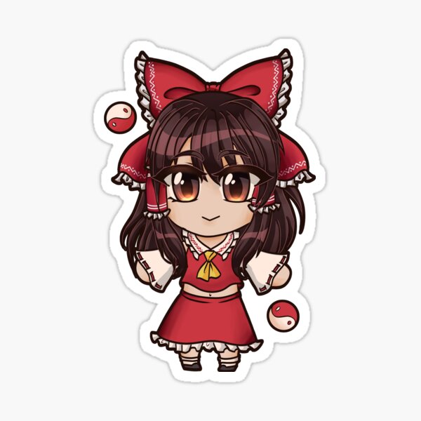 "Chibi of the Day- Reimu Hakurei" Sticker by Li-Spade | Redbubble