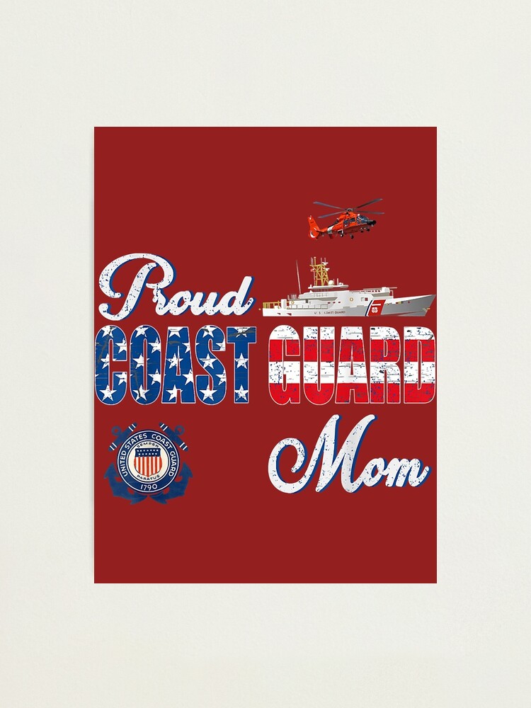 Lámina fotográfica «Orgulloso Coast Guard Mom Shirt U.S. Coast Guard ...