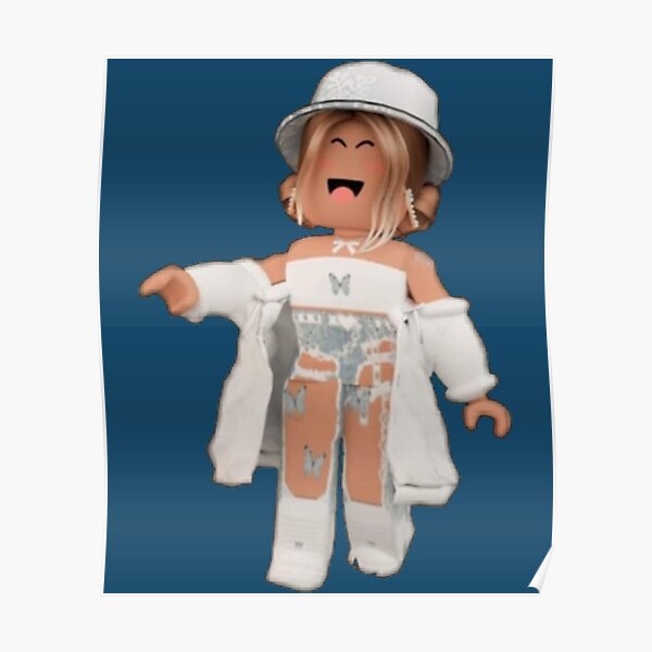 Roblox Girl Cute Avatar Premium Scoop Poster By Anita Cashop Redbubble