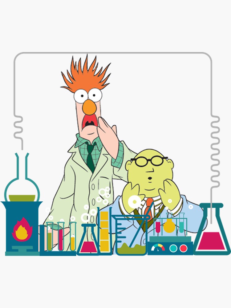 "MUPPET SCIENCE" Sticker for Sale by AnsgarKonrad | Redbubble