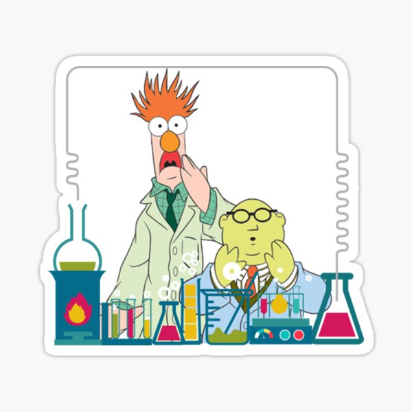 "MUPPET SCIENCE" Sticker for Sale by AnsgarKonrad | Redbubble