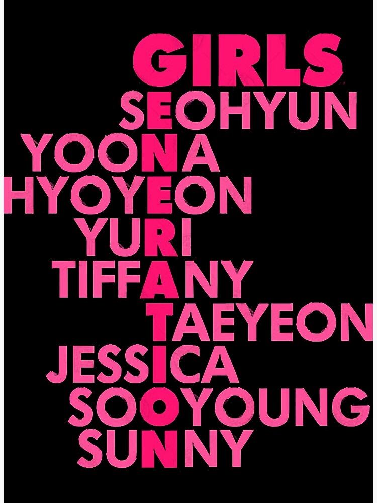 "GIRLS GENERATION Font " Poster for Sale by phanbichch | Redbubble
