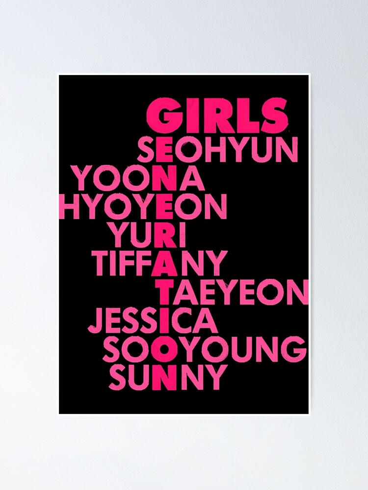 "GIRLS GENERATION Font " Poster for Sale by phanbichch | Redbubble