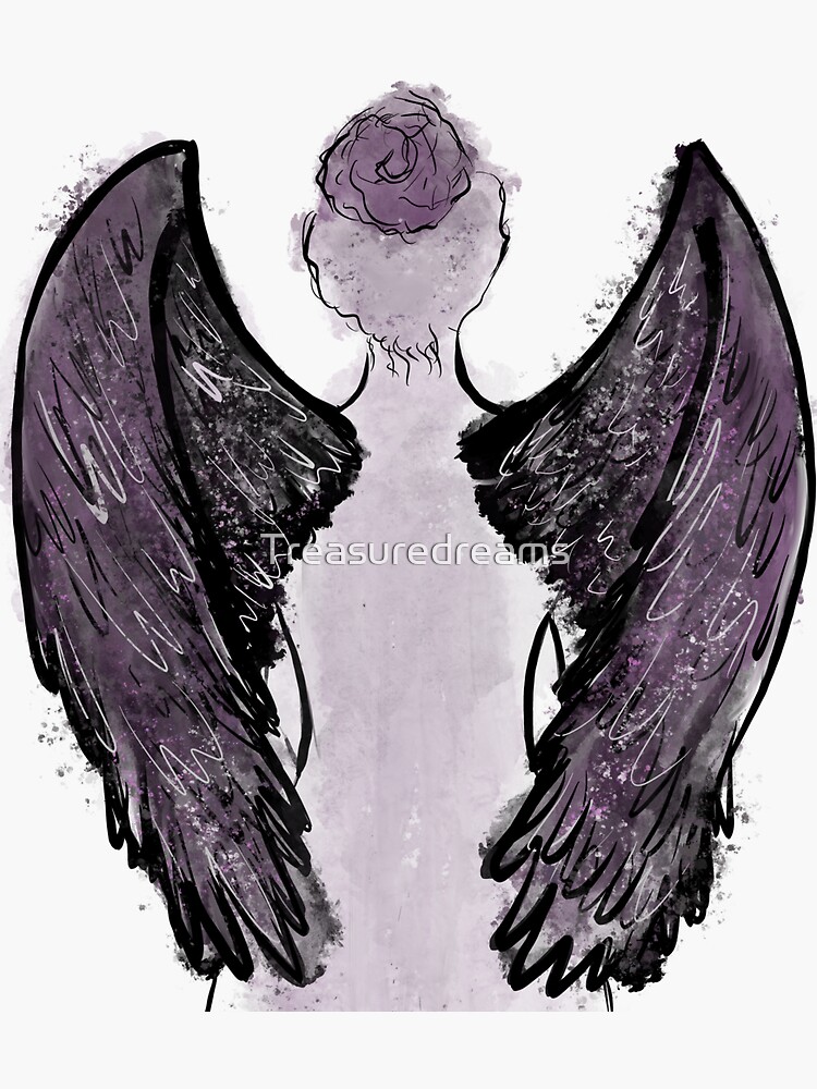 "Fallen angel" Sticker for Sale by Treasuredreams | Redbubble