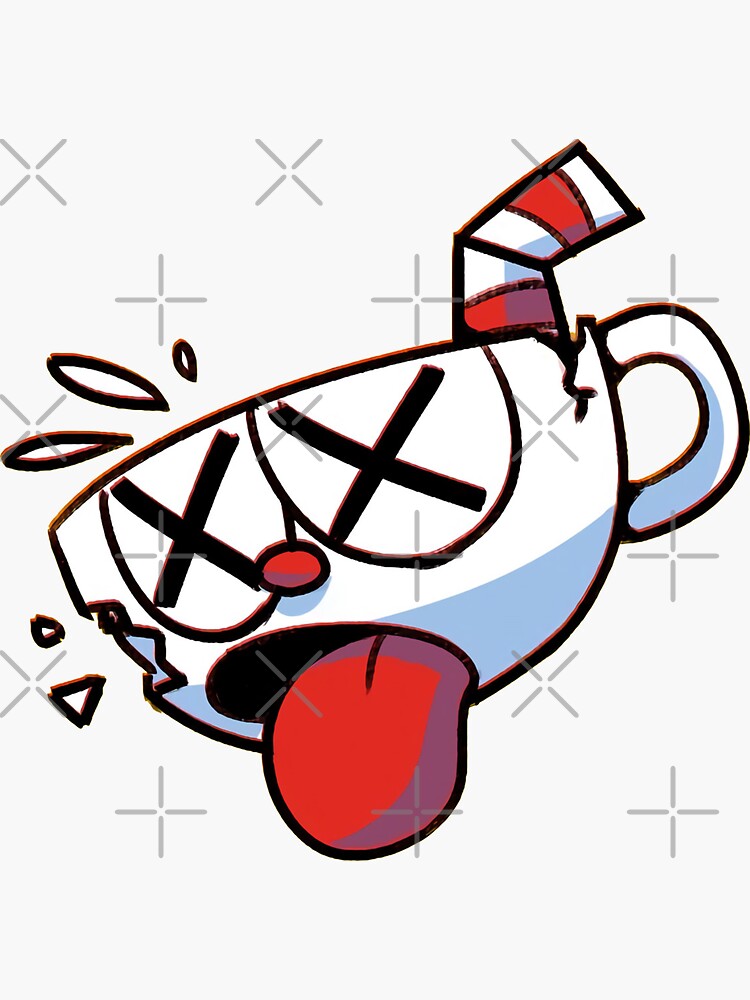 "Dead CupHead" Sticker for Sale by CatarinaArts | Redbubble