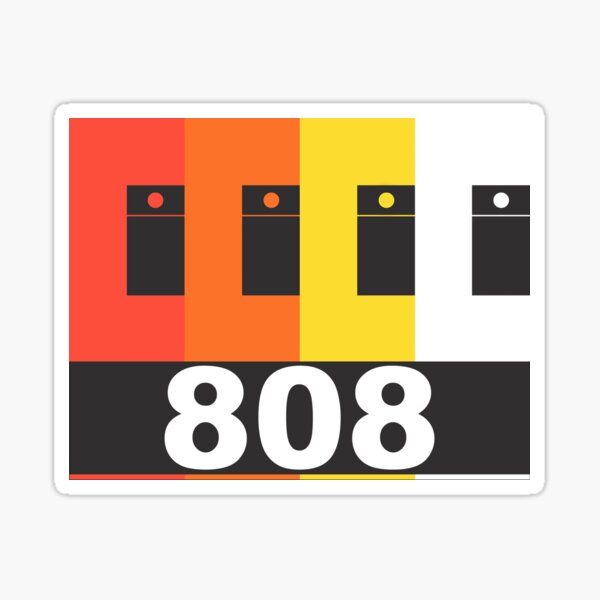 "TR-808 - Drum Machine 80s - Vintage Electronic Drum" Sticker for Sale ...