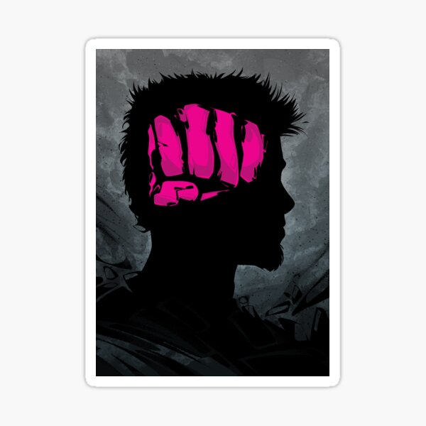 "Fight Club Fist Brain" Sticker for Sale by n-abakumov | Redbubble
