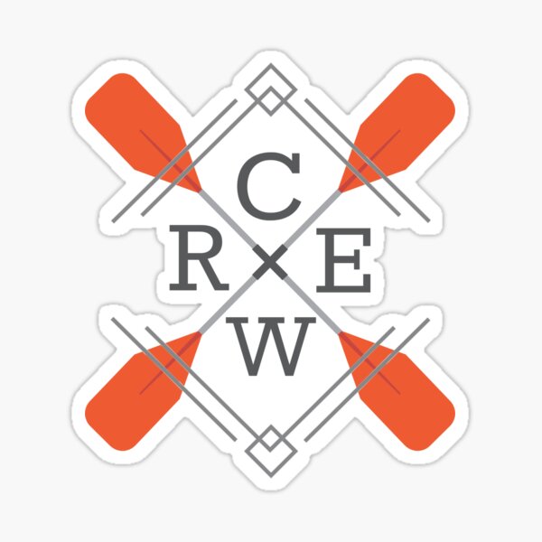 "Crew Rowing Row " Sticker for Sale by WaderTees | Redbubble