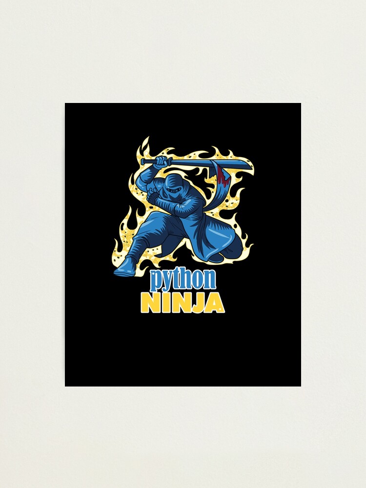 "Der Python Ninja ist nur für fortgeschrittene Python Coder" Fotodruck von Cedinho | Redbubble