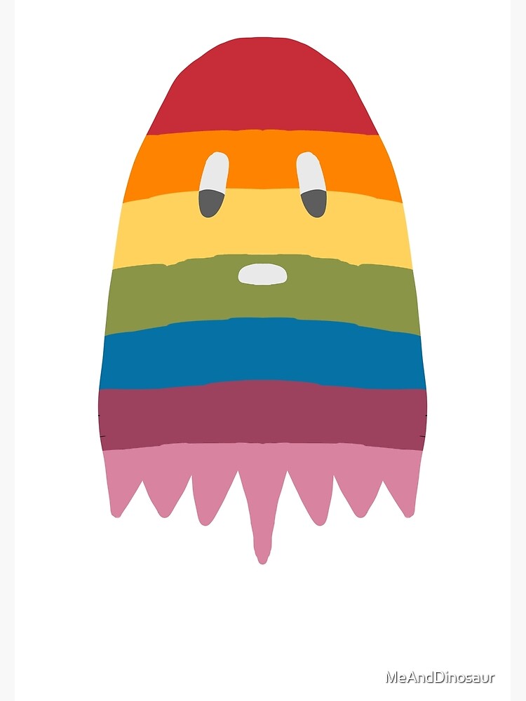 "Rainbow Ghost Hand Drawing" Art Print for Sale by MeAndDinosaur ...