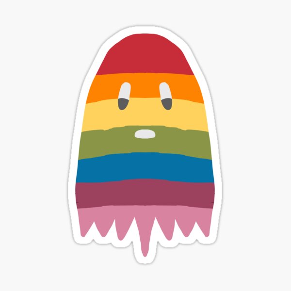 "Rainbow Ghost Hand Drawing" Sticker for Sale by MeAndDinosaur | Redbubble