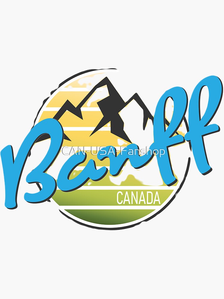 "Banff National Park - logo" Sticker by CAN-USA-Fanshop | Redbubble