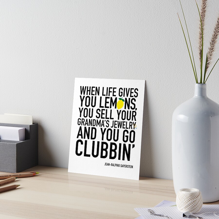 "Jean-Ralphio Saperstein Quote (Parks and Rec)" Art Board Print for ...