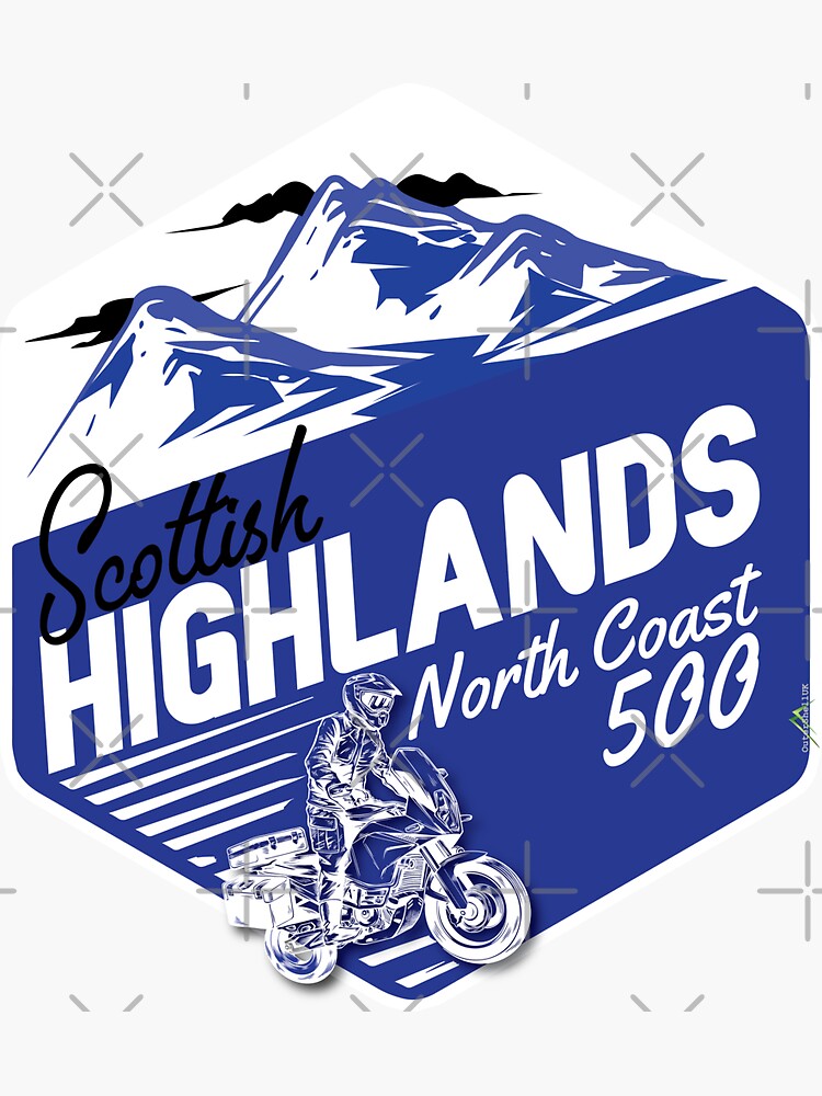"NC500 North Coast 500 Scotland NC 500 Road Trip Sticker T-Shirt 06a ...