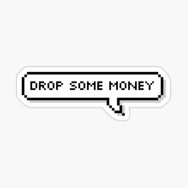 "LISA MONEY Drop some money" Sticker for Sale by helloharu | Redbubble