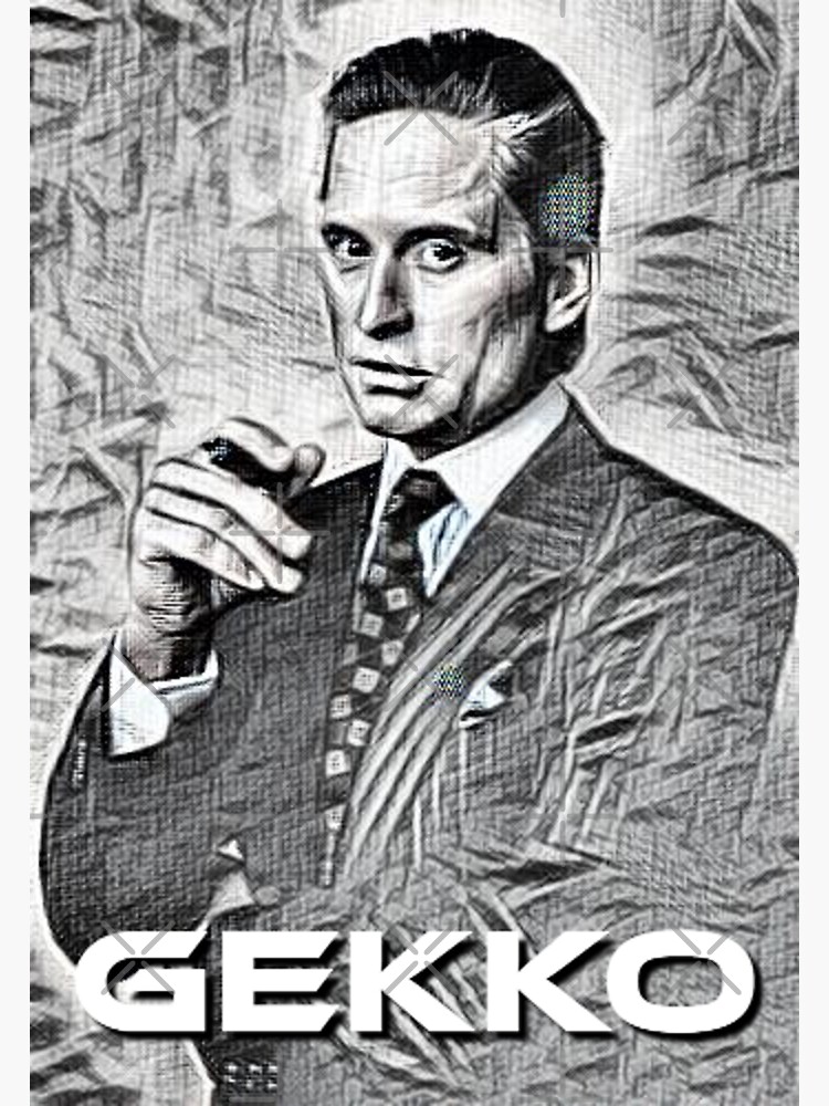 "Gordon Gekko by Michael Douglas" Sticker for Sale by ErgaOmnes | Redbubble