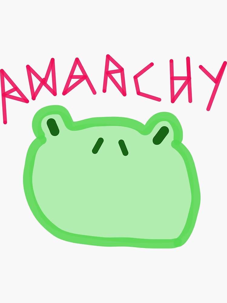 "Absolute Anarchy Frog" Sticker by FrogCrab | Redbubble