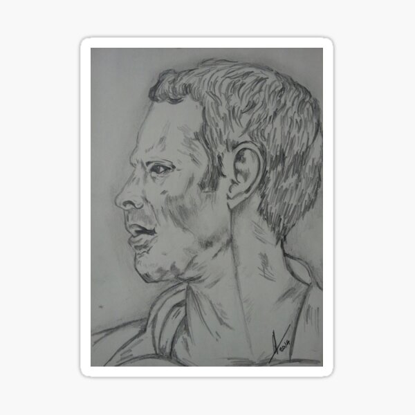 "Ryan Giggs portrait" Sticker for Sale by CollinClarke | Redbubble