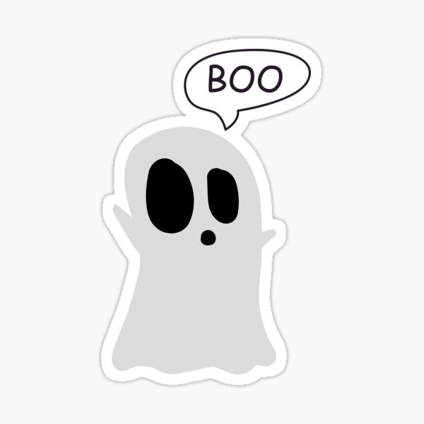 "BOO" Sticker by sakwarinart | Redbubble