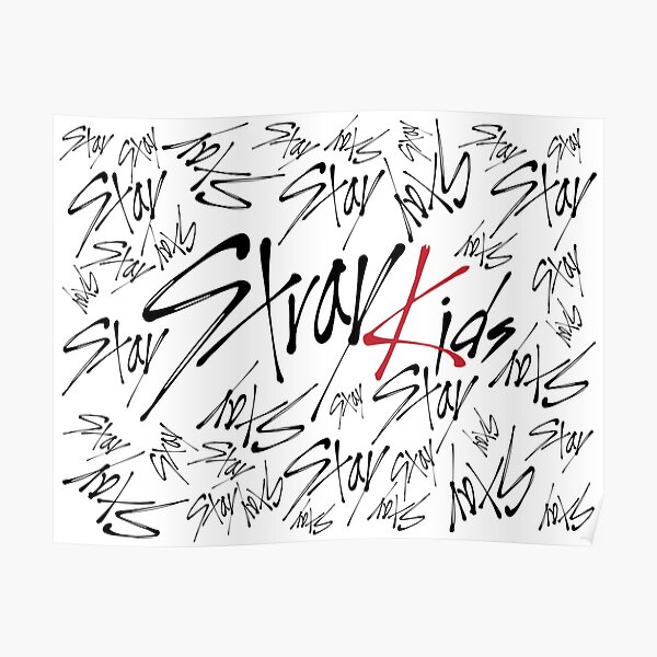 "Stray Kids/SKZ and Stay Logos Clock" Poster by randomkfandom | Redbubble