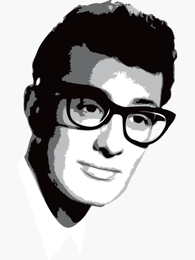 "Buddy Holly" Sticker for Sale by RadRobot | Redbubble