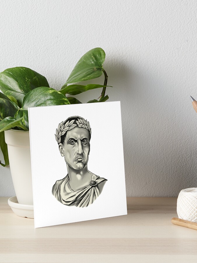 "Julius Caesar Digital Illustration Drawing History " Art Board Print ...