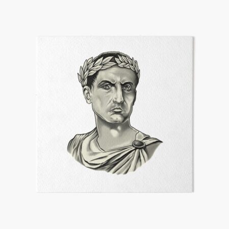 "Julius Caesar Digital Illustration Drawing History " Art Board Print ...