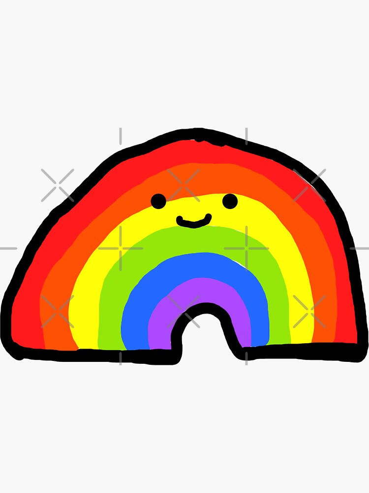 "rainbow smiley face NFT" Sticker for Sale by AurelsPrints | Redbubble