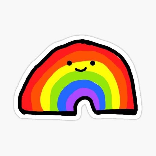 "rainbow smiley face NFT" Sticker for Sale by AurelsPrints | Redbubble