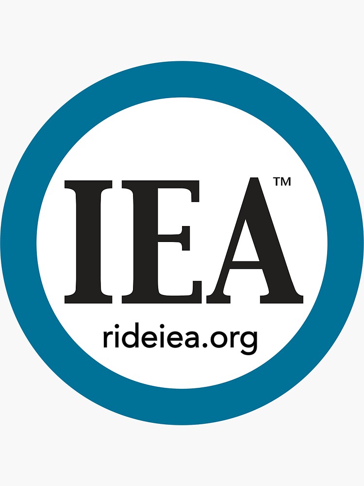 "Blue IEA Logo" Sticker for Sale by OfficialRideIEA | Redbubble