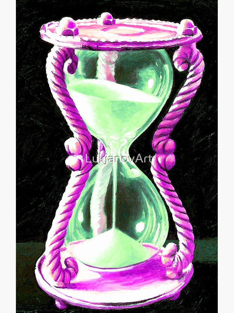 "Pretty Sand timer hourglass - neon pink" Sticker for Sale by ...
