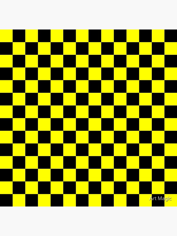 "Yellow Checkerboard" Poster by stareongroup | Redbubble