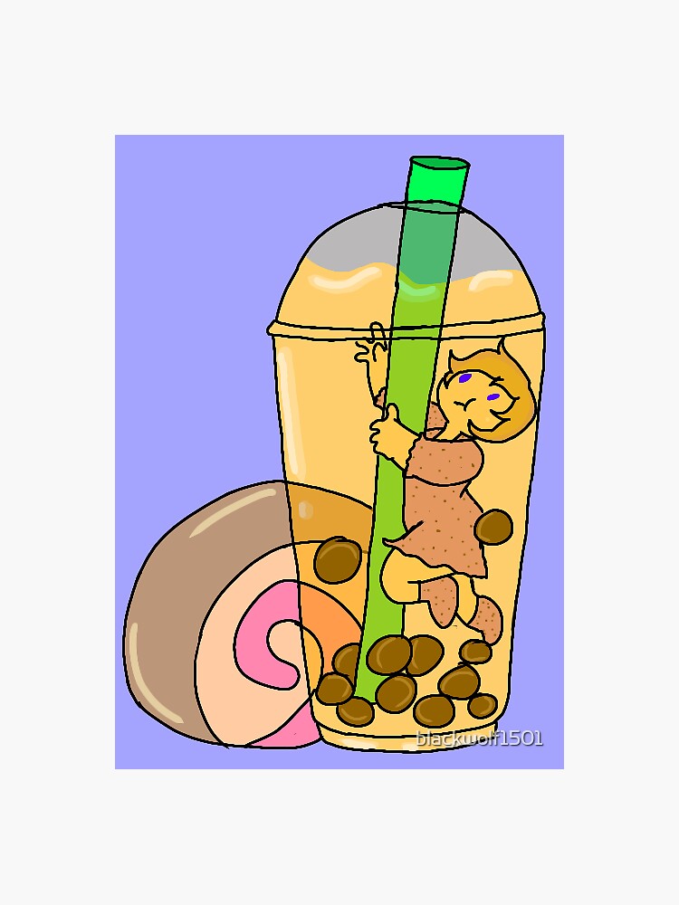 "Boba Time" Sticker for Sale by blackwolf1501 | Redbubble