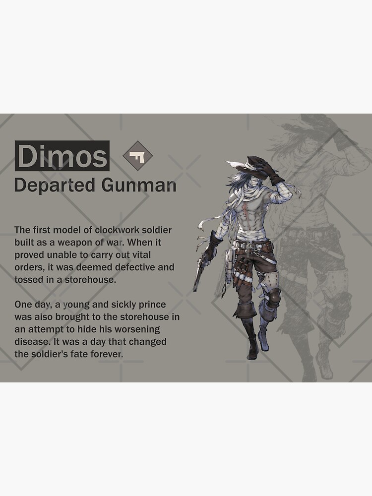 "Dimos - Departed Gunman (Nier Reincarnation)" Sticker for Sale by ...