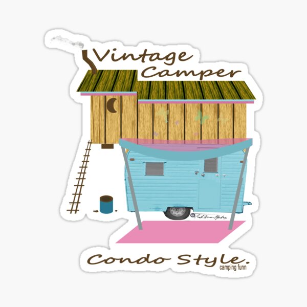 "Vintage Camper Condo Style by Cecile Grace Charles" Sticker for Sale ...