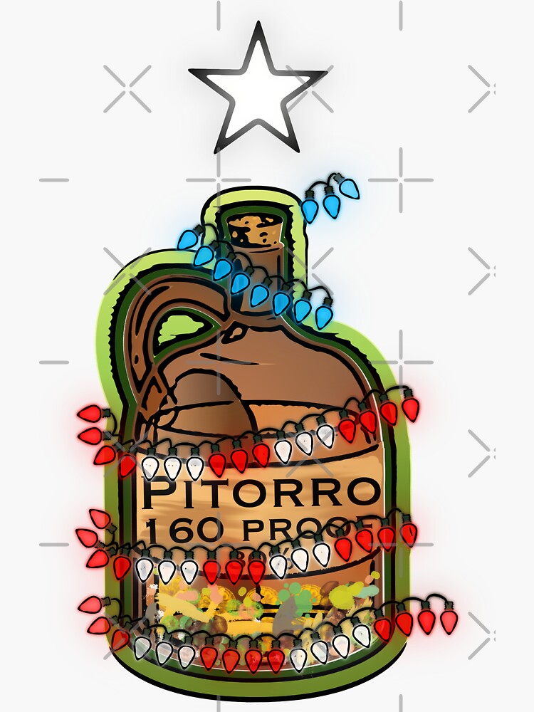 "Puerto Rican Moonshine Xmas Pitorro " Sticker for Sale by SoLunAgua ...
