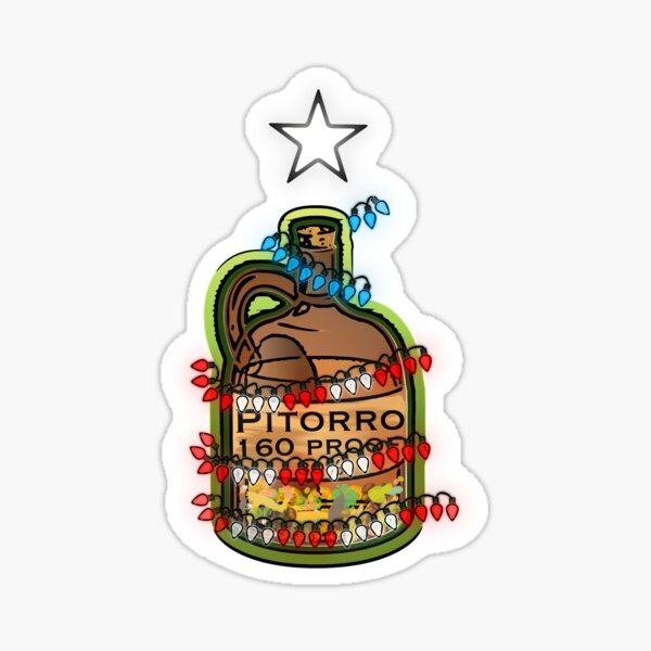 "Puerto Rican Moonshine Xmas Pitorro " Sticker for Sale by SoLunAgua ...