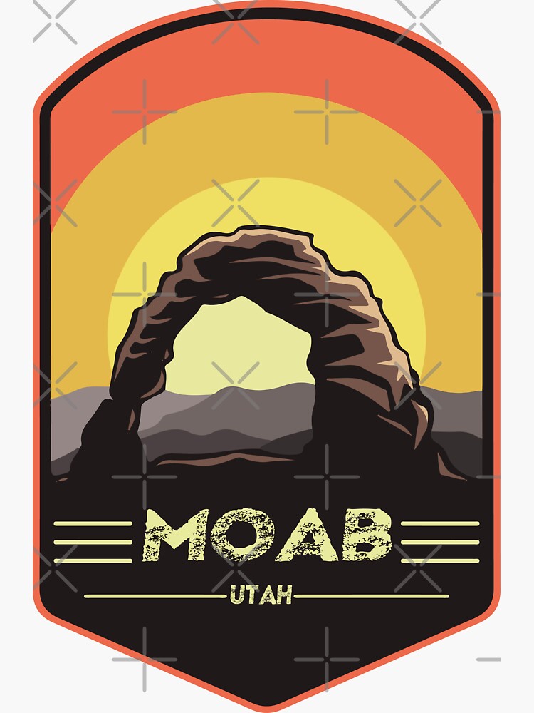 "Moab Utah Vintage Sunset Sticker" Sticker for Sale by HichamMissiame ...